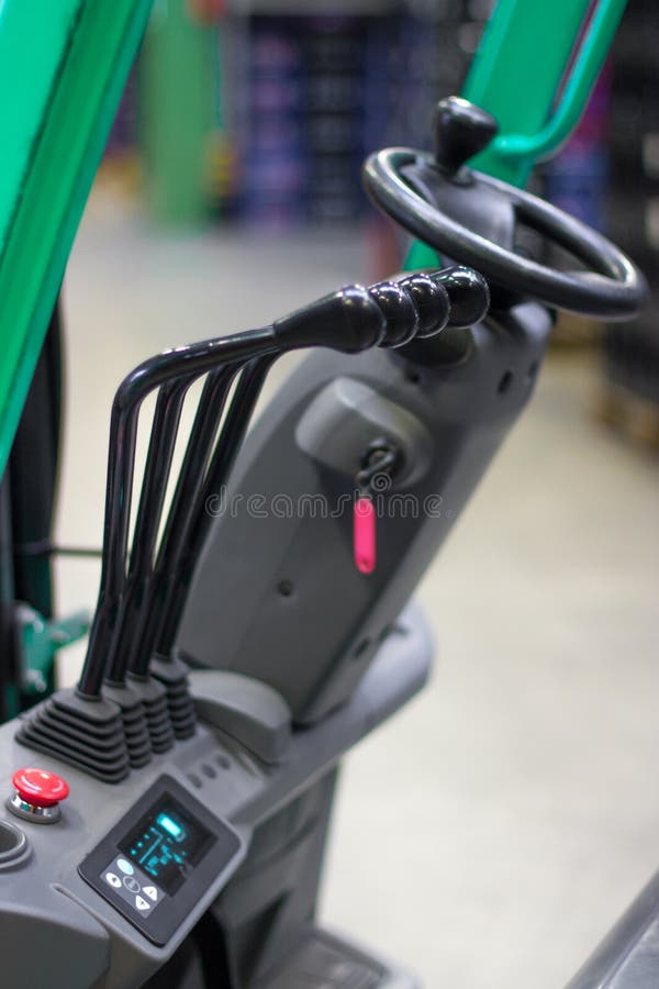 Loader Steering with Control Levers, Loader Steering. Stock Image ...