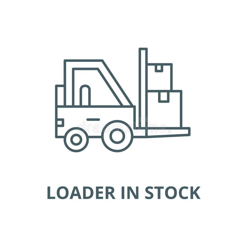 Loader in Stock Vector Line Icon, Linear Concept, Outline Sign, Symbol ...