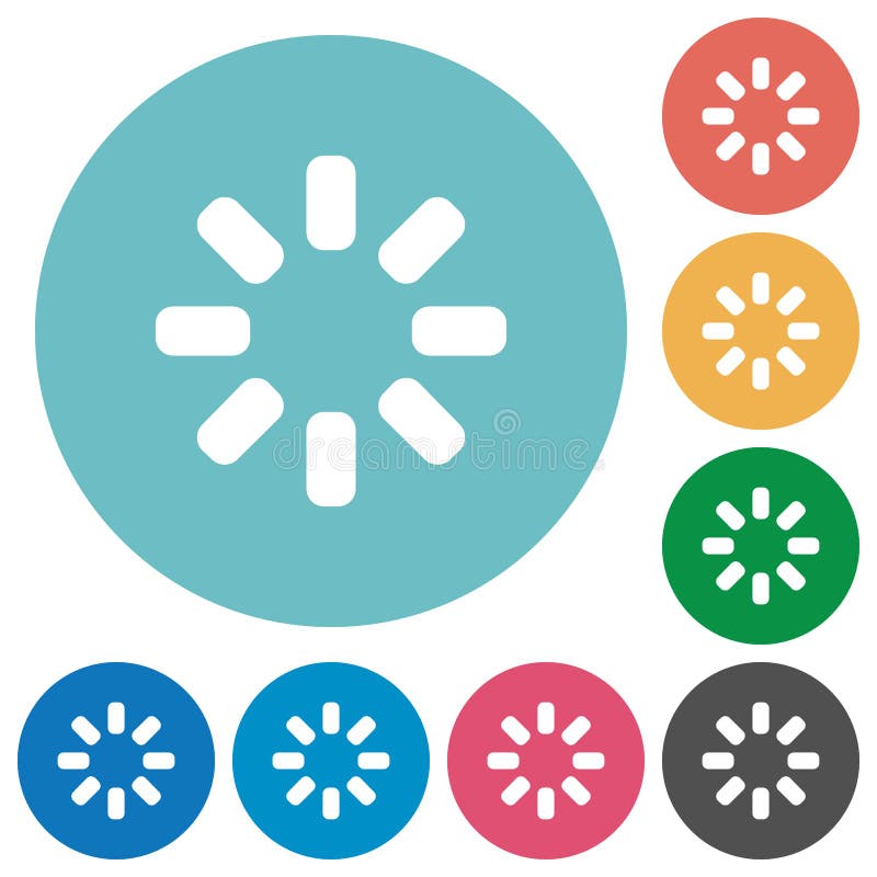 Loader Symbol Flat Round Icons Stock Vector - Illustration of loading ...