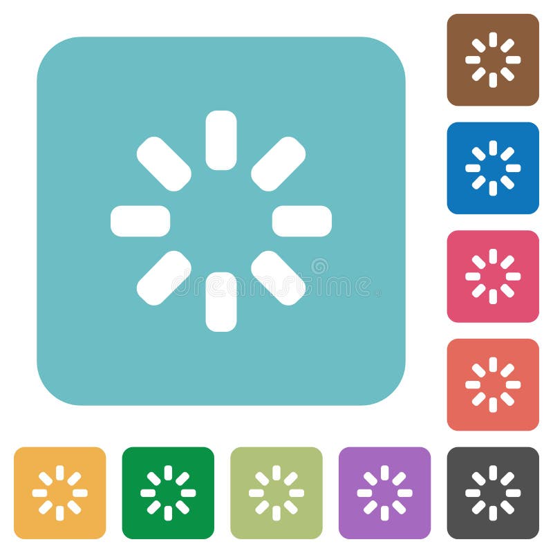 Loader Symbol Rounded Square Flat Icons Stock Vector - Illustration of ...