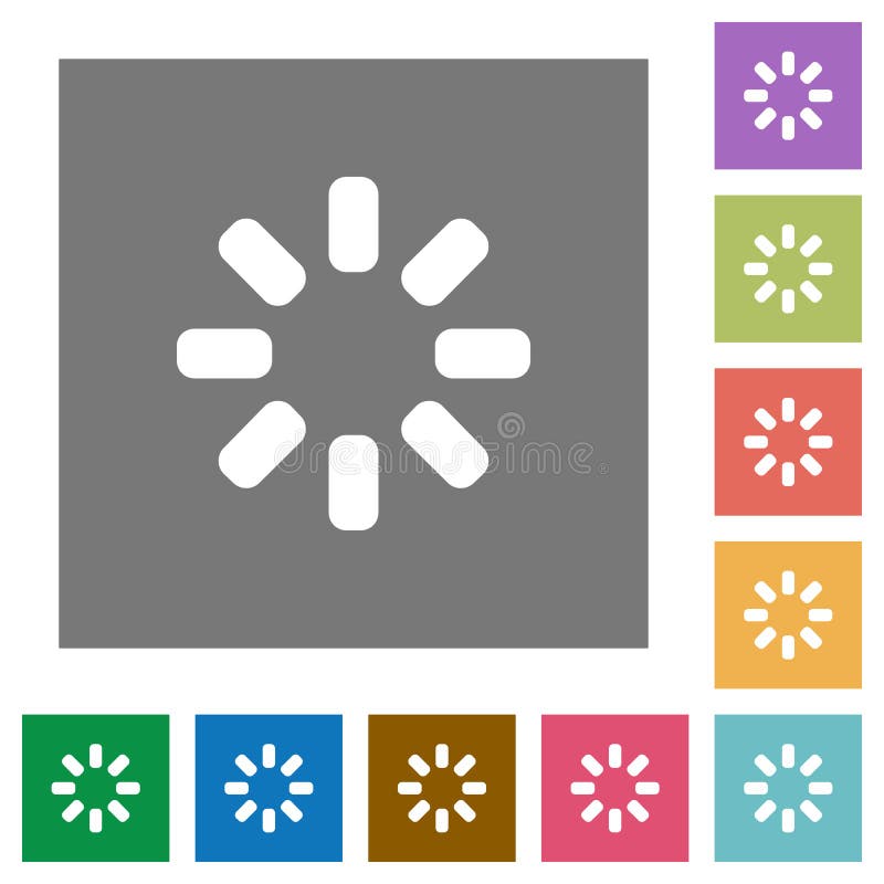 Square Loader Icon Vector Circle Button. Load Sign Symbol Progress Bar ...