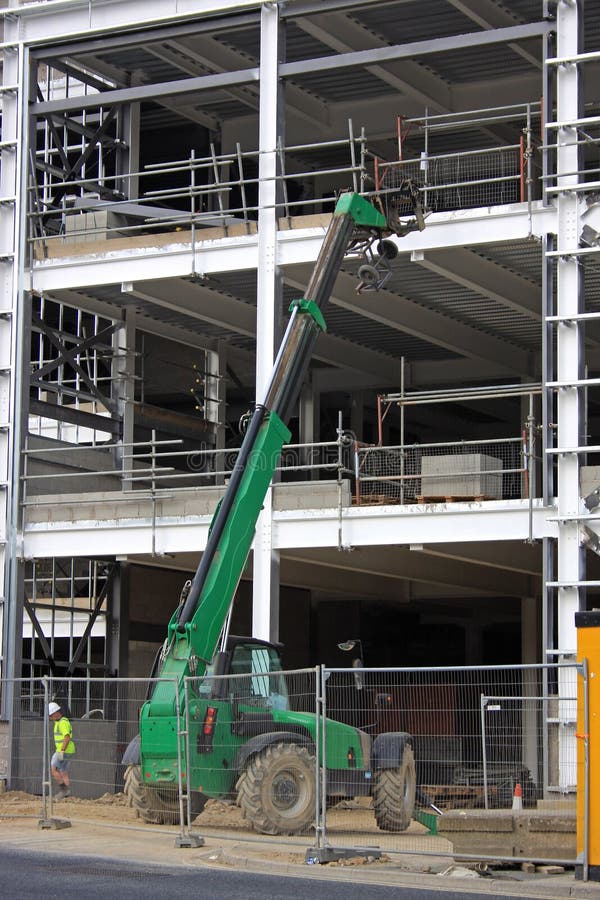 Loader at work stock image. Image of tractor, pipe, forklift - 25961717