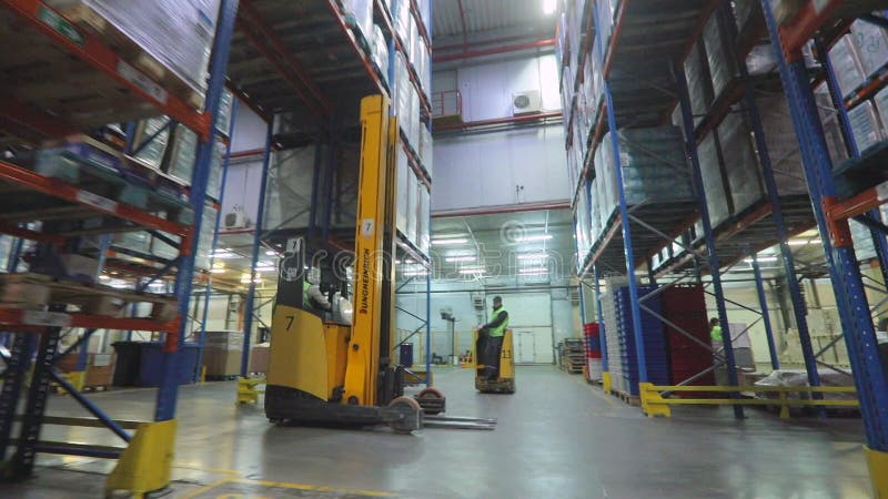Special Equipment in the Warehouse of the Factory. Modern Loaders in a ...