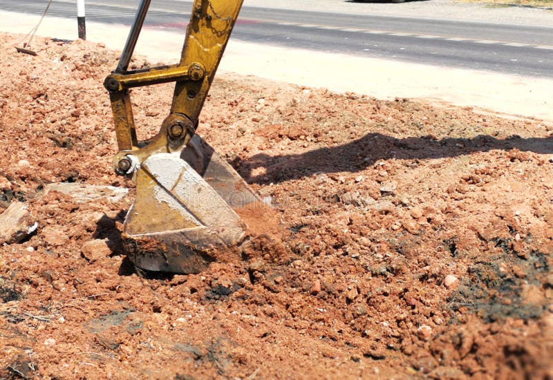 Loaders are Working in the Highway Stock Image - Image of mover ...