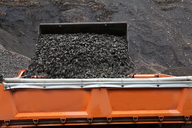 Loading Aggregate in the Quarry Stock Image - Image of loaders ...