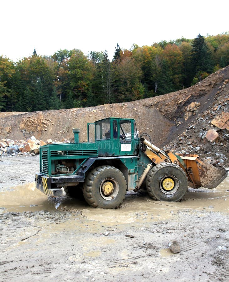 Loading Aggregate in the Quarry Stock Photo - Image of excavators ...
