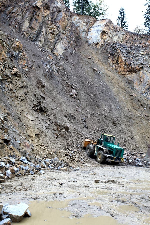 Loading Aggregate in the Quarry Stock Photo - Image of rock, quarry ...
