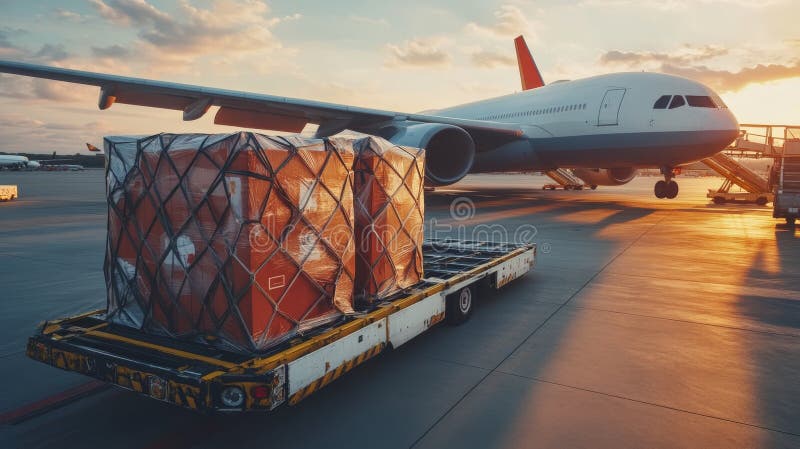 Loading Air Cargo Containers Onto Freighter Jets Efficient Logistics at ...