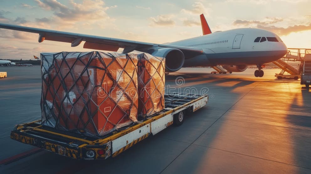 Loading Air Cargo Containers Onto Freighter Jets Efficient Logistics at ...