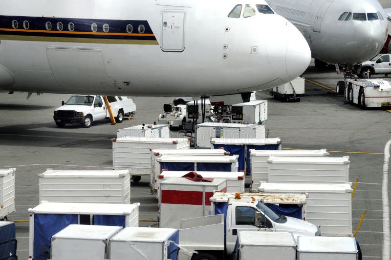 Airfreight at an Airport on the Platform Stock Image - Image of global ...