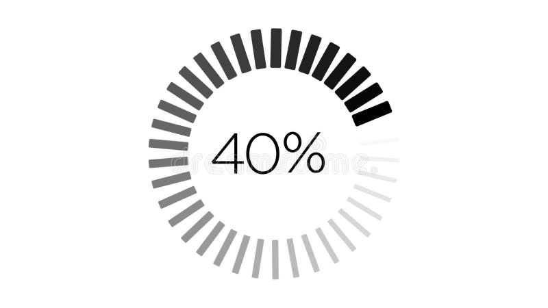 Loading Animation 0-100 . Animation of Circle Percentage Diagram Stock ...