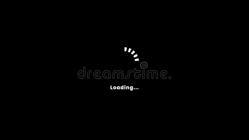 Loading Animation on Black Screen , 2D Animation Stock Footage - Video ...