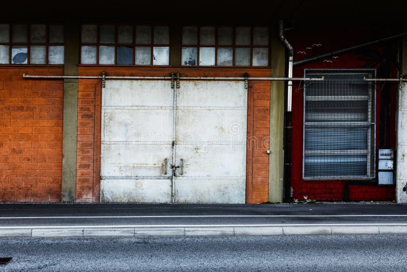 Loading Area on Industrial Building Stock Image - Image of town, empty ...