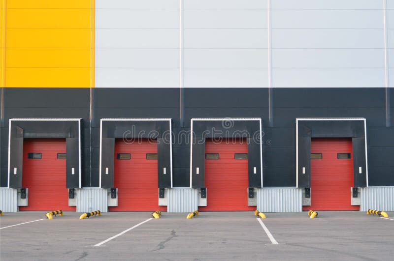 Loading Area with Roller Shutter Gates of a Large Distribution ...