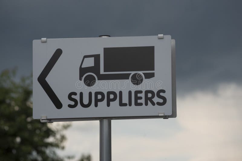 Loading Area for Trucks, Road Sign Stock Image - Image of employees ...