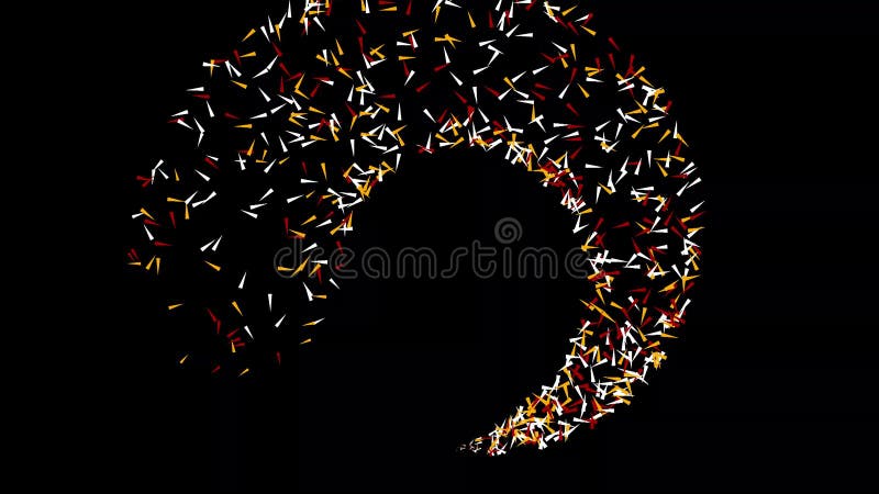 Loading Arrow with Tailing Colorful Particles on Green Screen Stock ...