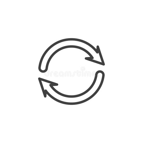 Loading Arrows line icon stock vector. Illustration of rotation - 303927471