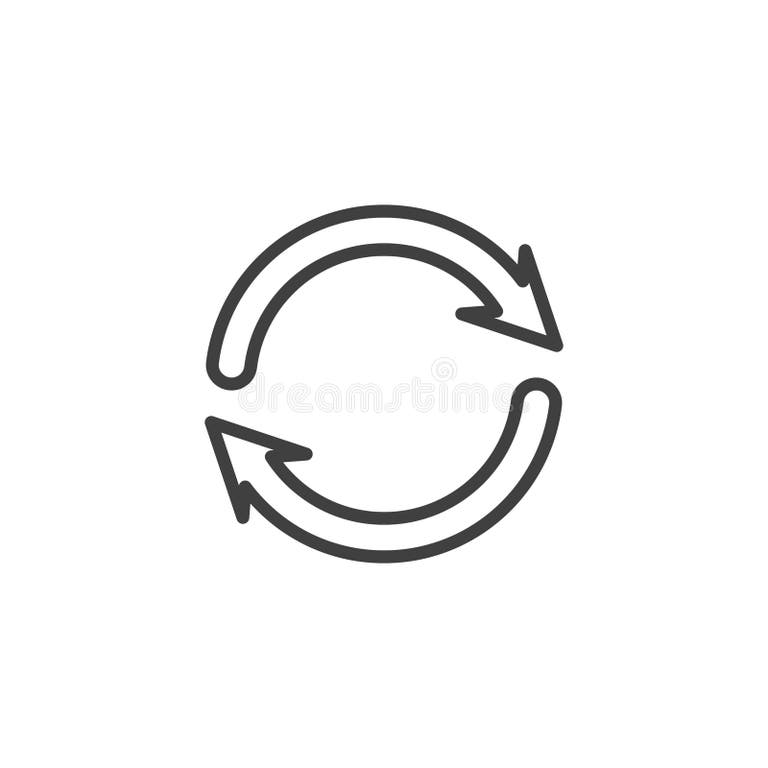 Loading Arrows line icon stock vector. Illustration of rotation - 303927471