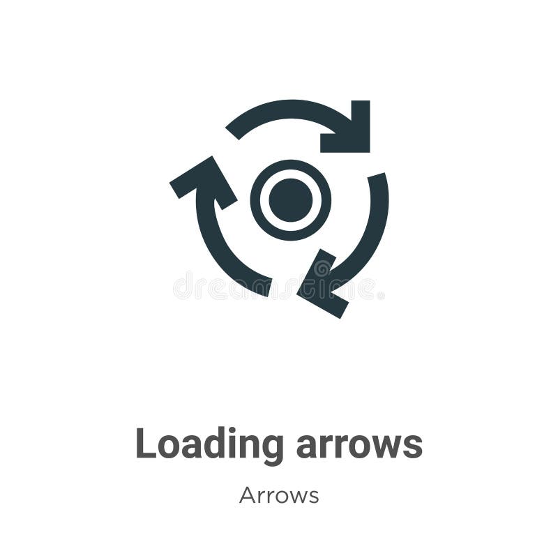 Loading Arrows Vector Icon on White Background. Flat Vector Loading ...