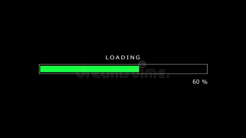Loading Bar Animation on Black Screen. Stock Video - Video of design ...
