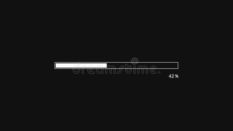 Loading Bar Animation on Black Screen Stock Video - Video of ...