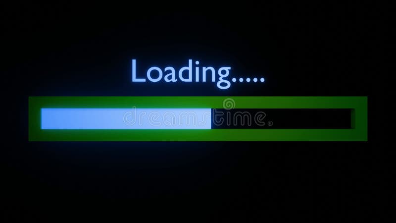 Loading Bar on Black Background. Loading Done. Retro Design Style ...