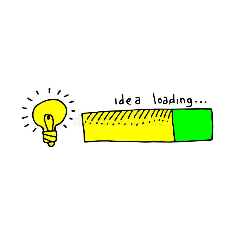 Loading Bar with Bulb Creativity Big Idea Innovation Concept Stock ...