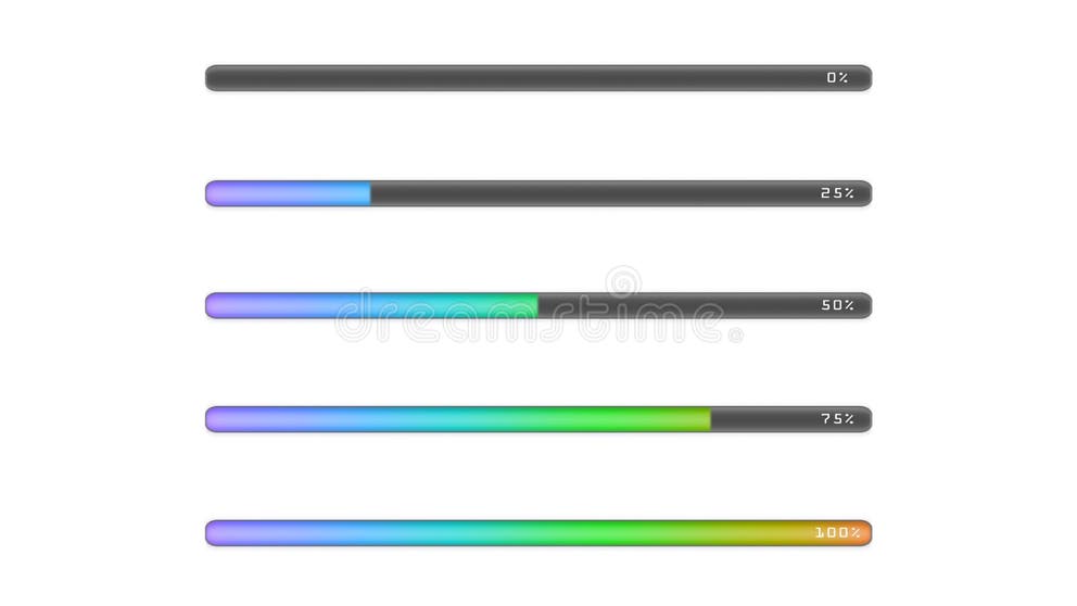 Loading bar color gradient stock illustration. Illustration of loading ...