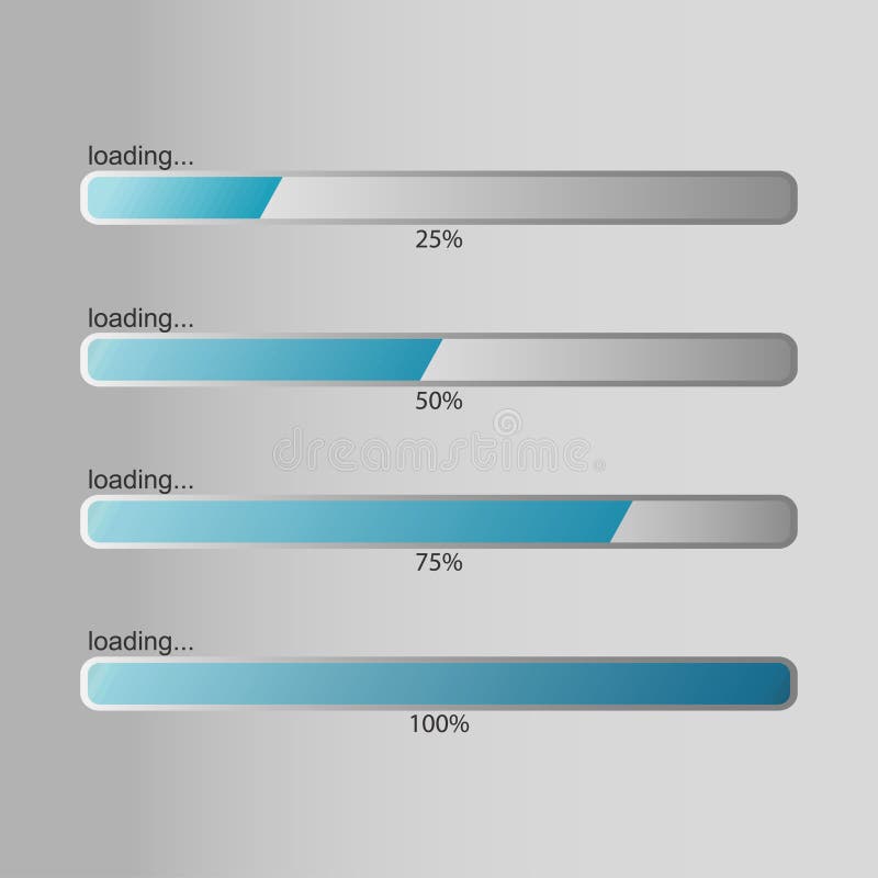 Loading Bar. Design Template for Percentage Loading, Downloading or ... Loading Bar. Design Template for Percentage Loading, Downloading or ...
