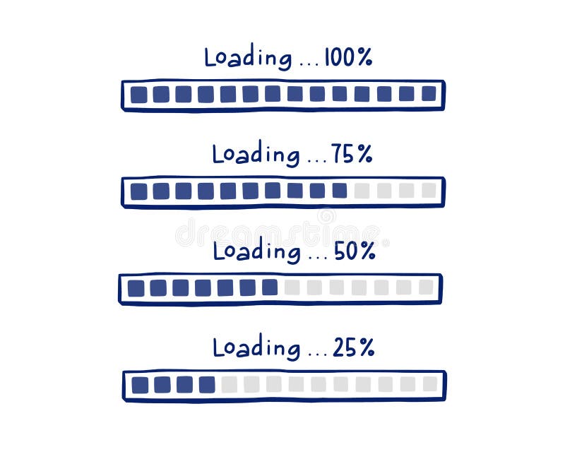 Loading Bar Doodle Element. Hand Drawn Stock Vector - Illustration of ... Loading Bar Doodle Element. Hand Drawn Stock Vector - Illustration of ...