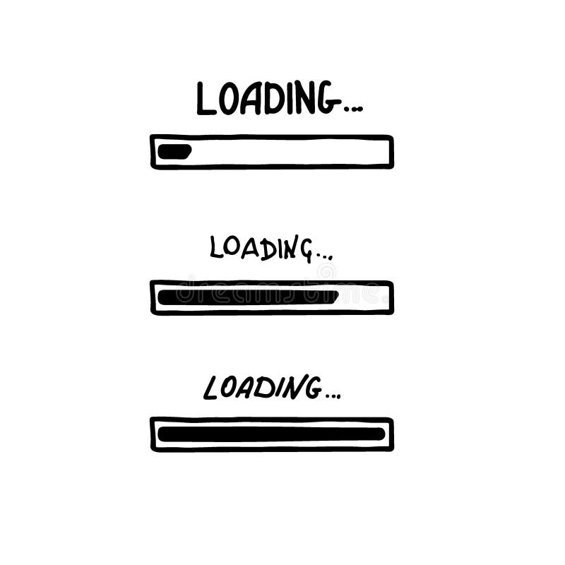 Loading Bar Doodle Icon. Progress Loading Bar. Hand Drawn Sketch ... Loading Bar Doodle Icon. Progress Loading Bar. Hand Drawn Sketch ...