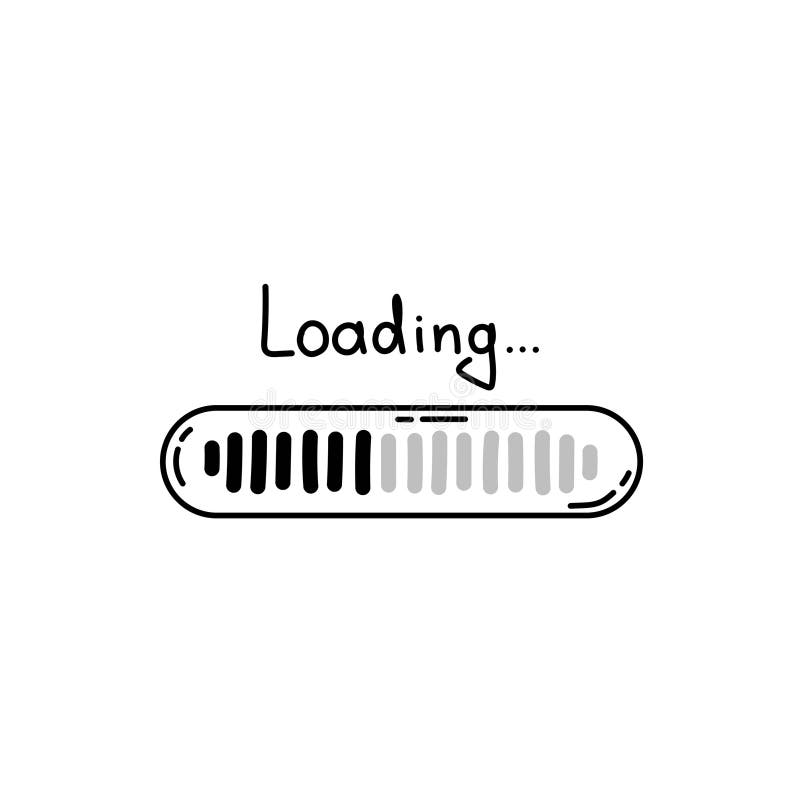 Loading Bar, Doodle Progress Element. Stock Vector - Illustration of ...