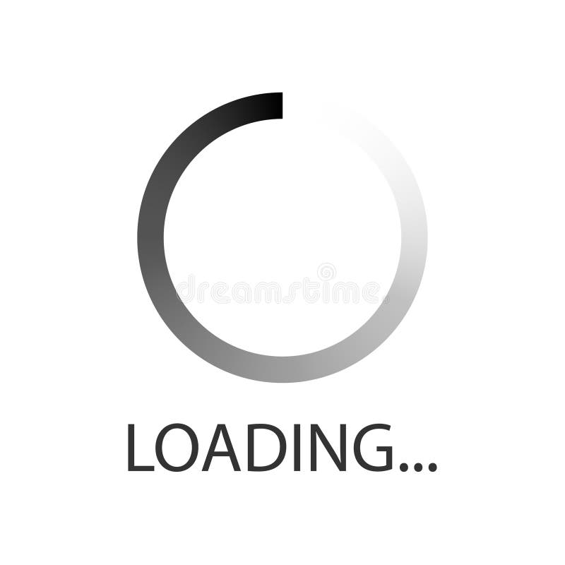Loading Bar Icon in Flat Style. Progress Indicator Vector Illustration on Isolated Background ...
