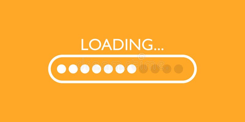 Loading Bar Icon in Flat Style. Progress Indicator Vector Illustration on Isolated Background ...