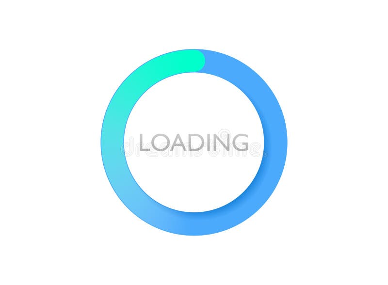 Loading Bar Icon in Flat Style. Progress Indicator Vector Illustration ...