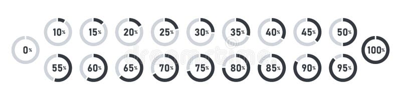 Loading Bar Icon Set. Progress Visualization. Collection of Loading ...