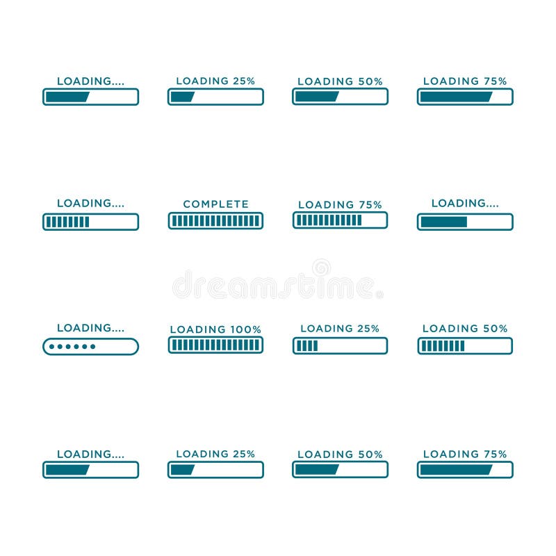 Loading Bar Icon Vector Sign and Symbols Design Template Stock ...