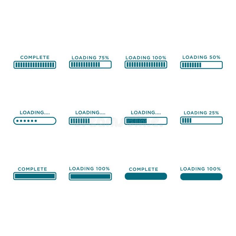 Loading Bar Icon Vector Sign and Symbols Design Template Stock ...