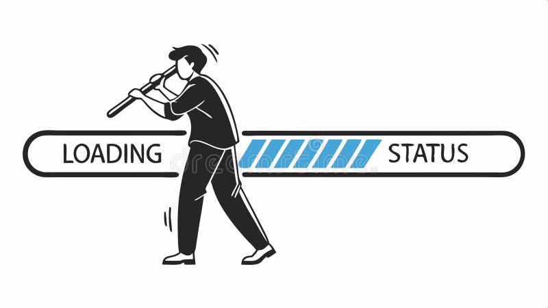 Loading Bar with Status Text, Progress Indicator, Loading Process ...