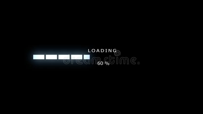 Loading Bar Light Blue Animation on Black Screen. Stock Footage - Video ...