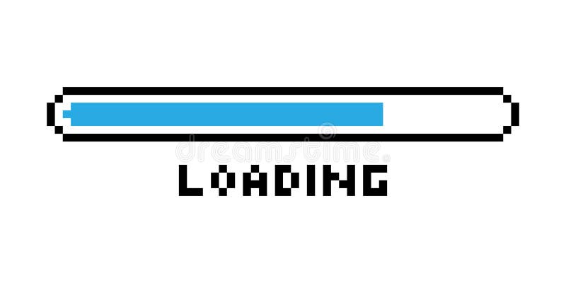 Loading Bar Pixel Icon Simple Design. Vector Stock Vector ...