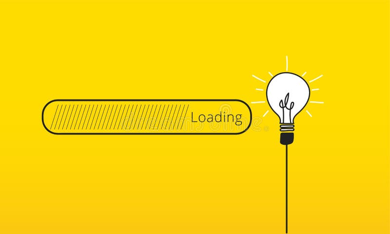Loading Ideas. Processing Load Bar and Lamp Stock Illustration ...