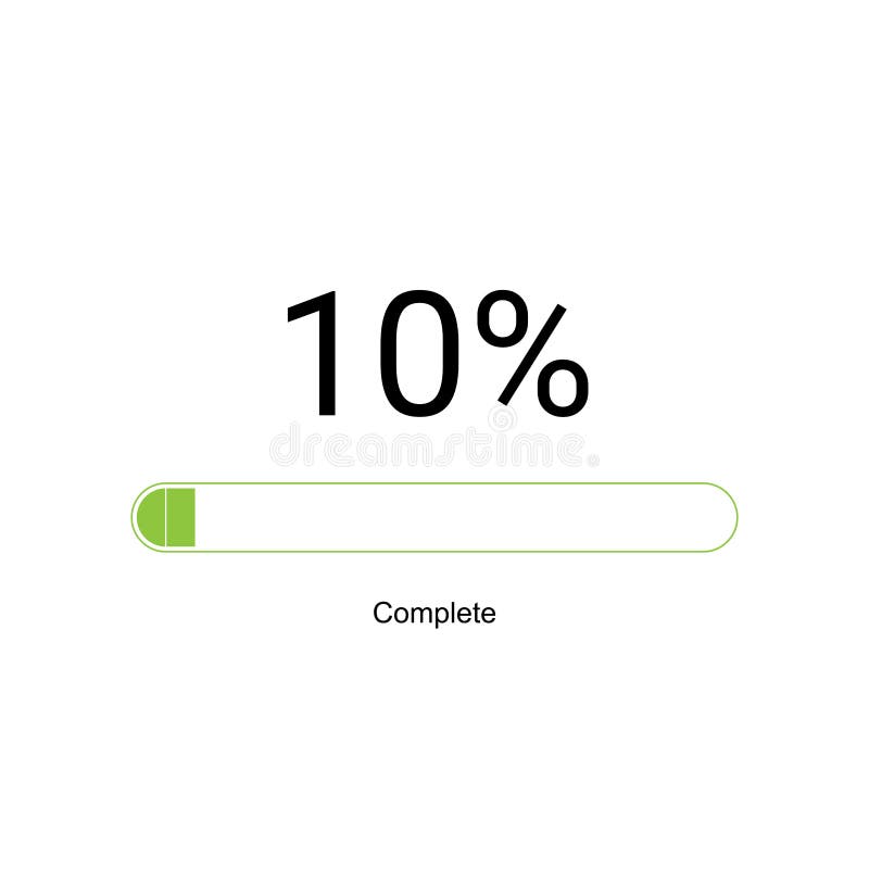 Loading Bar Progress Icons, Load Sign Green Vector Illustration. System ...