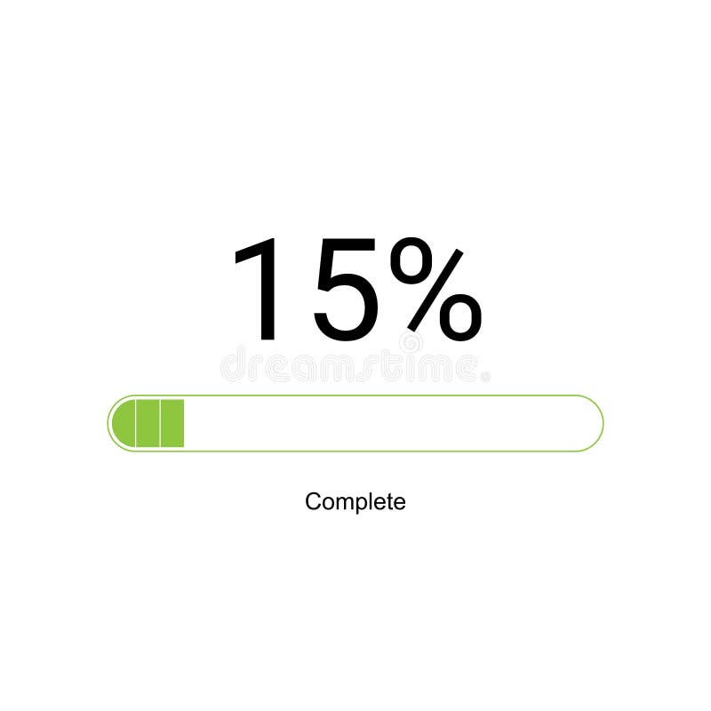 Loading Bar Progress Icons, Load Sign Green Vector Illustration. System ...