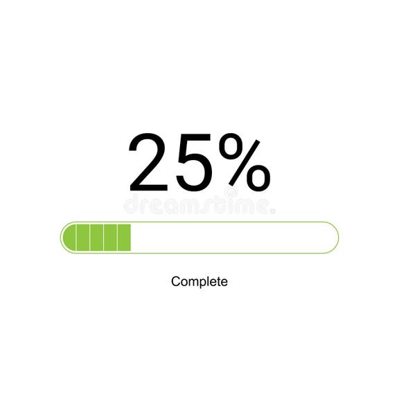 Loading Bar Progress Icons, Load Sign Green Vector Illustration. System ...