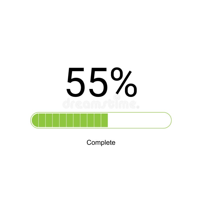 Loading Bar Progress Icons, Load Sign Green Vector Illustration. System ...