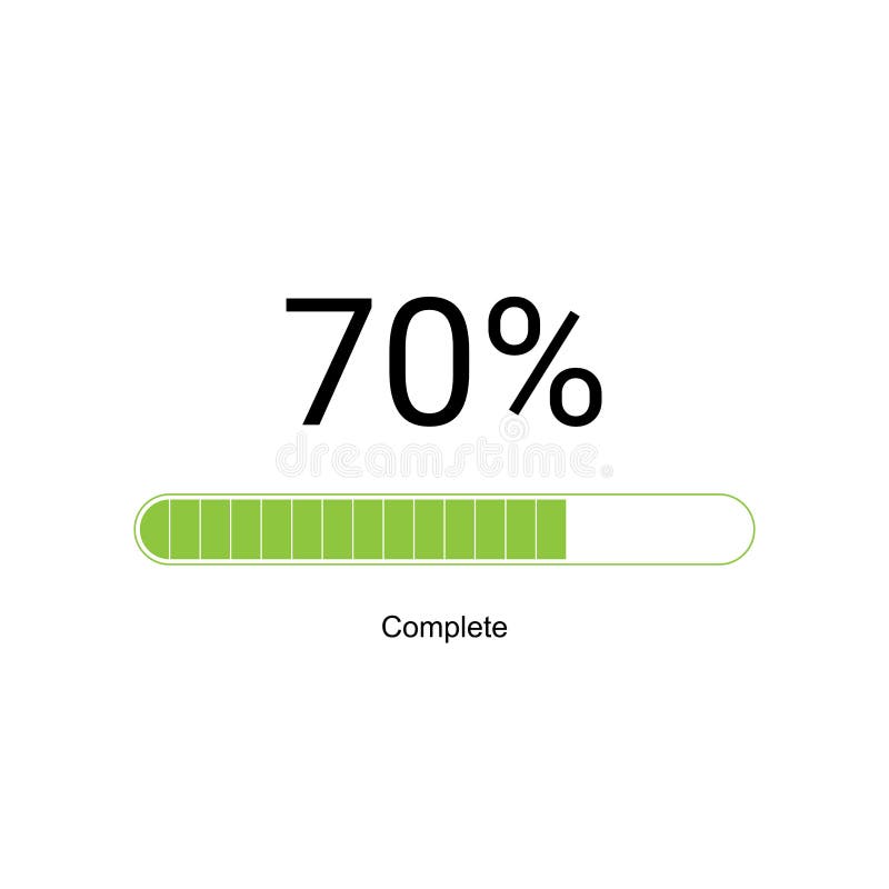 Loading Bar Progress Icons, Load Sign Green Vector Illustration. System ...