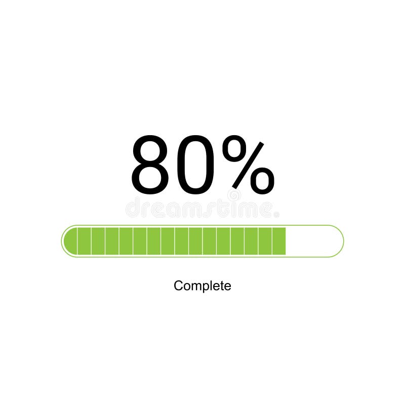 Loading Bar Progress Icons, Load Sign Green Vector Illustration. System ...