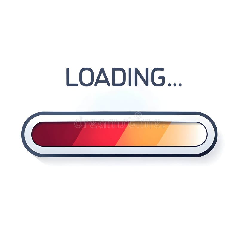 Loading Bar Progress Indicator for Website or App Interface Design Stock Illustration ...
