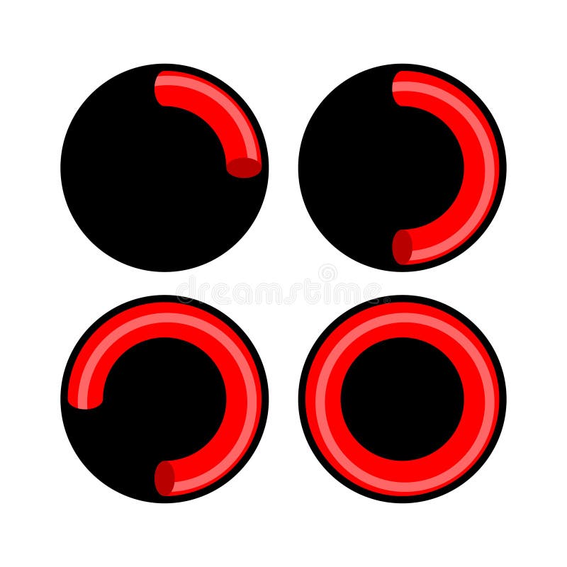 Loading Bar Round Isolated. Arc Segments Show Loading of Files or Sites ...